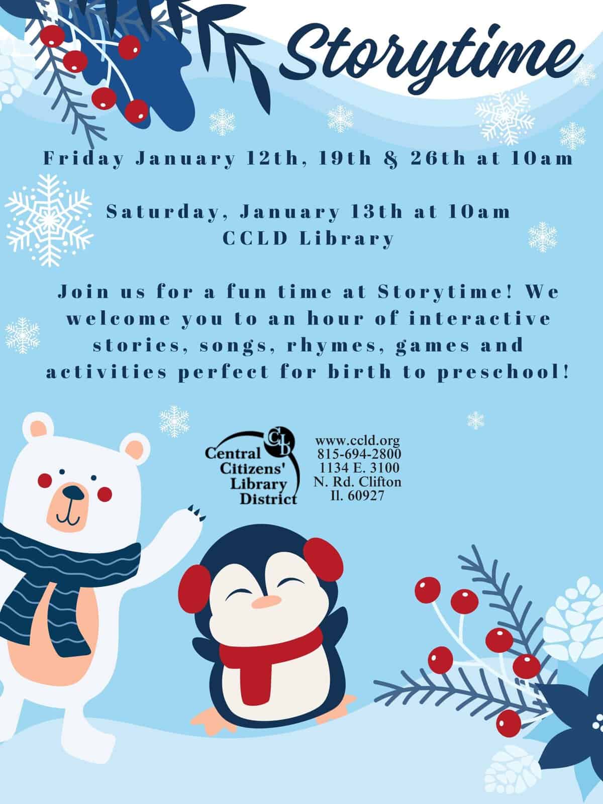 Saturday Storytime – Central Citizens Library District