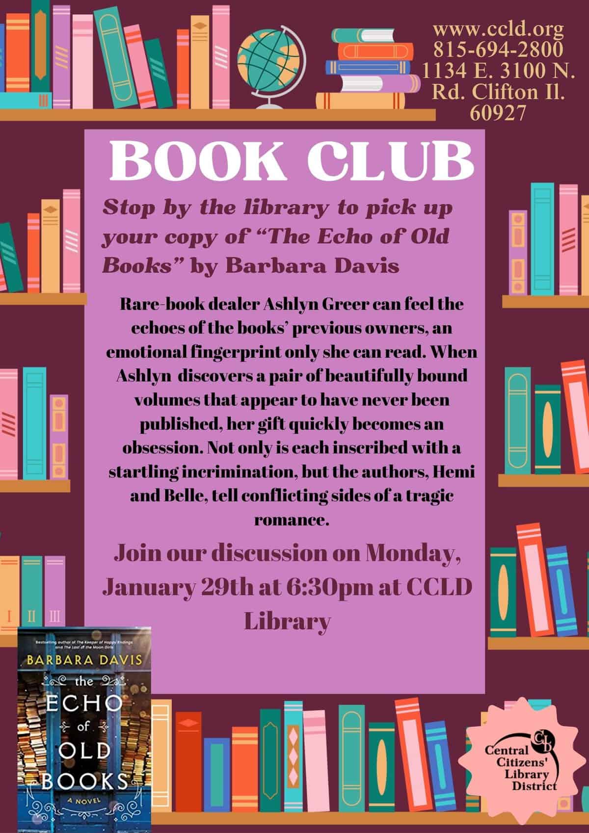 Book Club Social – Central Citizens Library District
