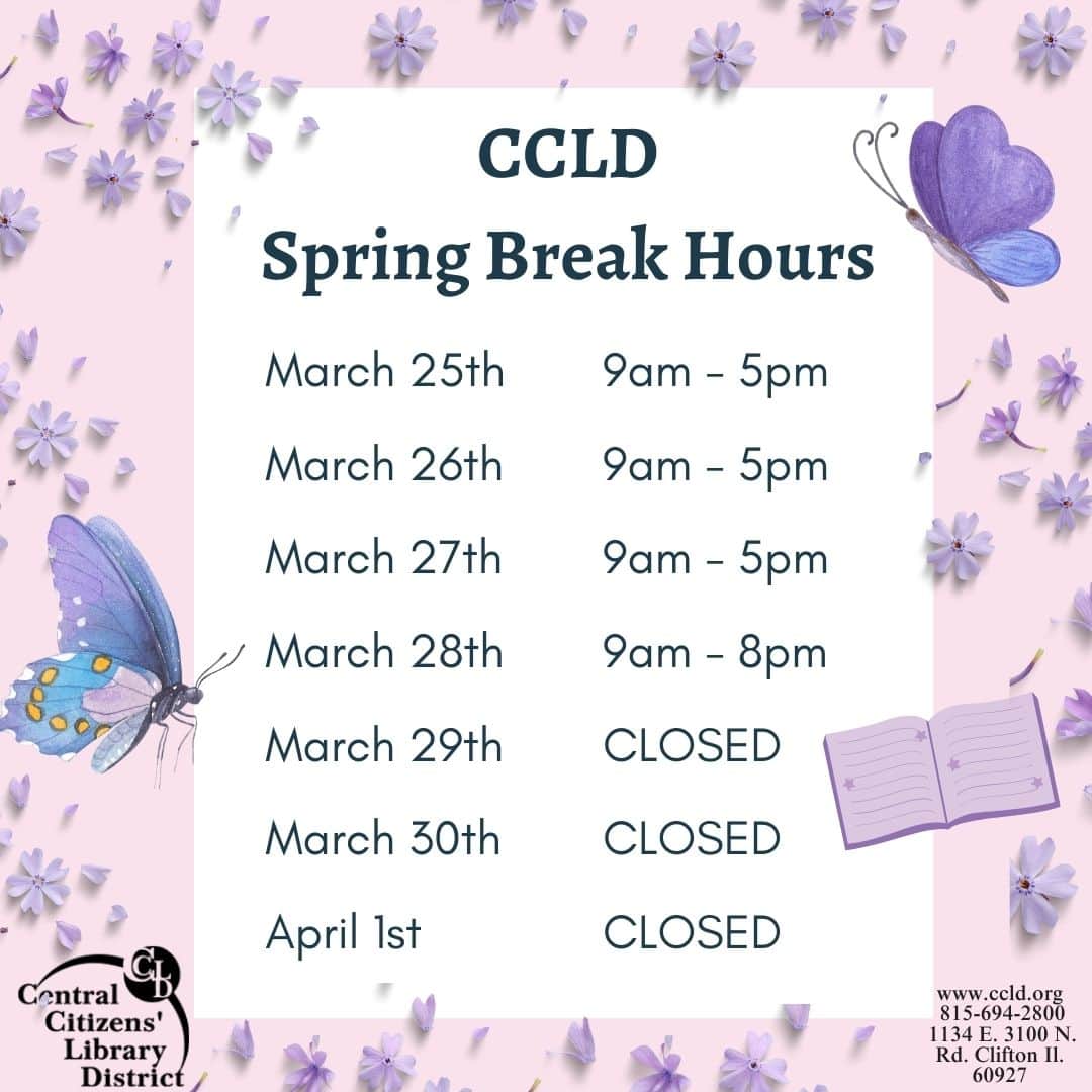 Spring Break-Closed – Central Citizens Library District