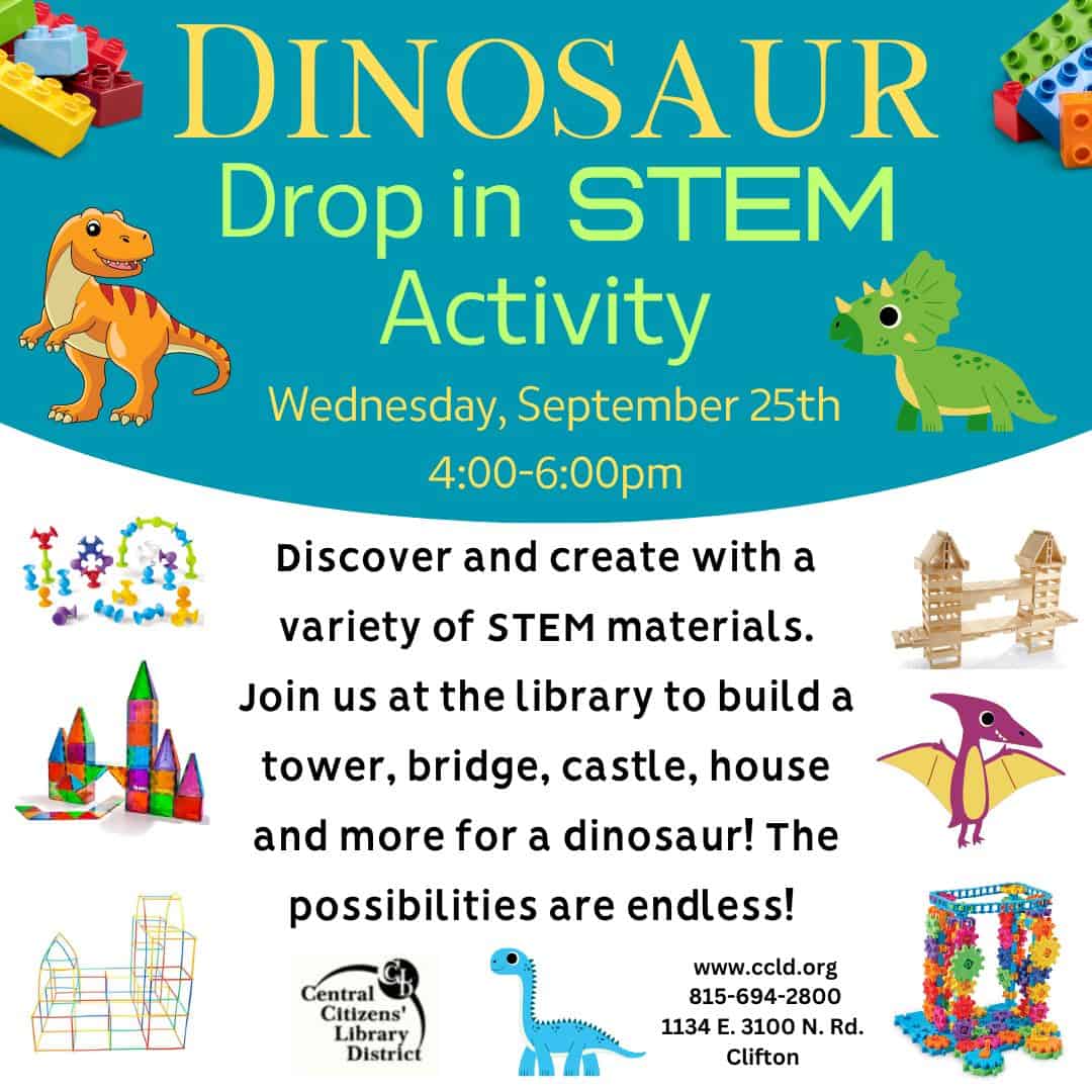 Dinosaur STEM Drop-In – Central Citizens Library District