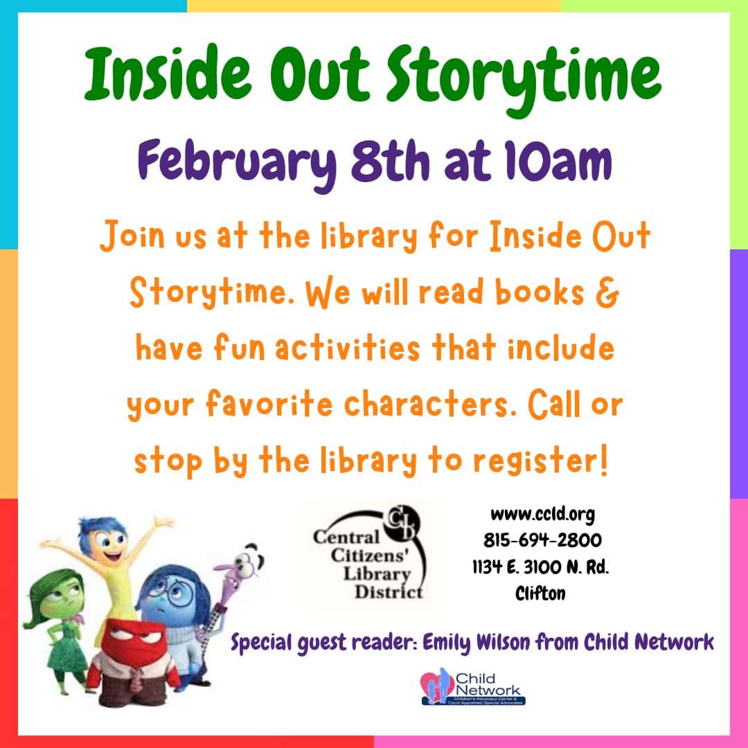 Inside Out Saturday Storytime – Central Citizens Library District
