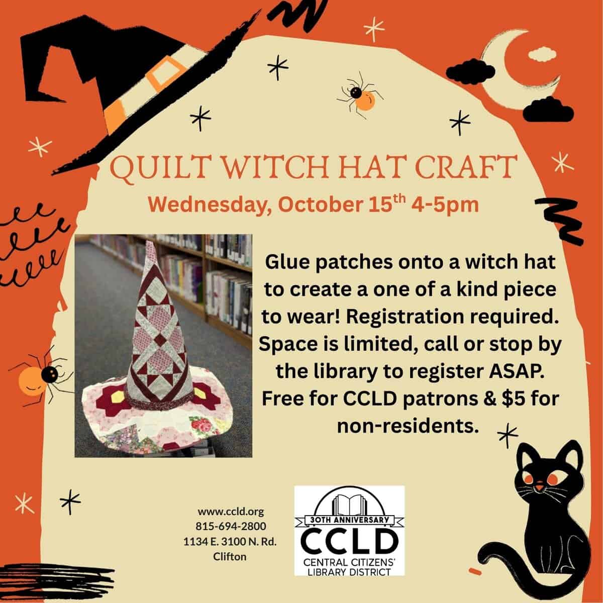 Quilt Witch Hat Craft – Central Citizens Library District